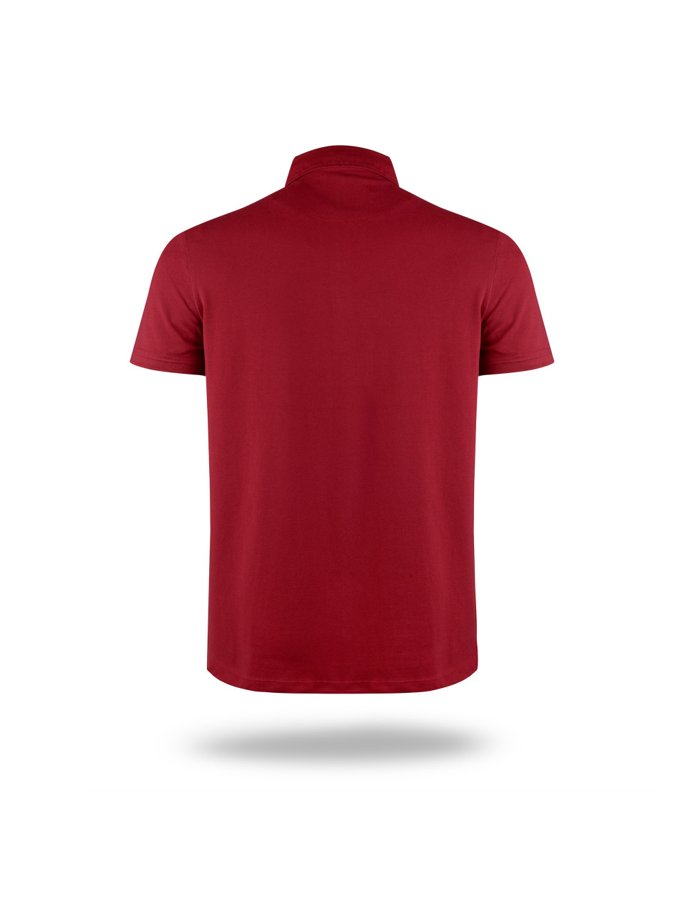 CRIMSON CUT POLO Men`s MARS DARK RED/NAVY embroidered logo print