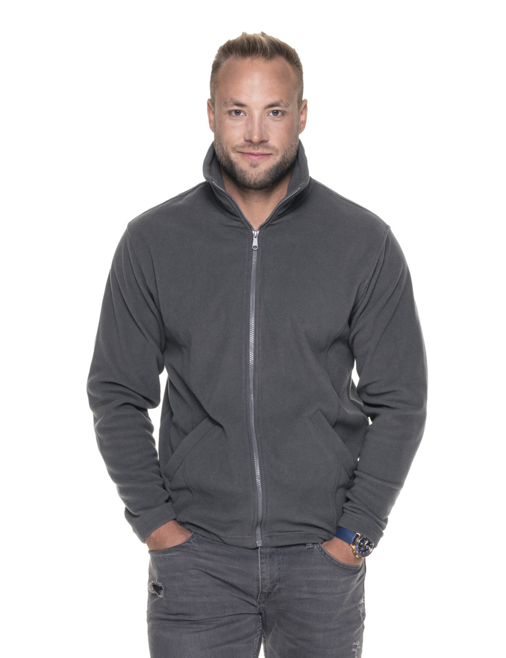 GEFFER BLUZA Męska 700 SZARY haft sitodruk logo dla firm nadruk DTG